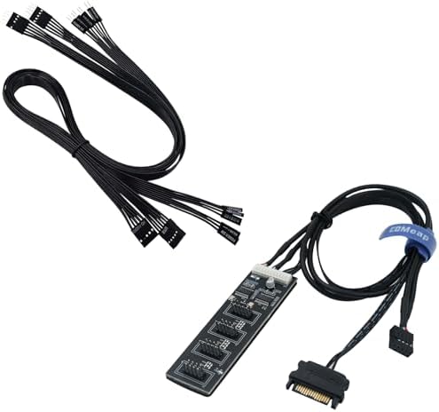 Amazon.com: Front Panel Connector and 9 Pin USB Header Splitter ...