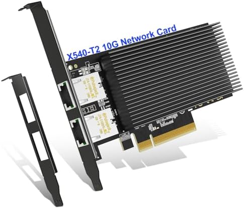 10Gb Dual LAN Base-T PCI-e Network Card, Intel X540 Controller, NICGIGA ...