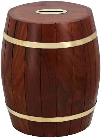 Amazon.com : IBLAY Wooden Money Safe Box for Cash with Key | Birthday ...
