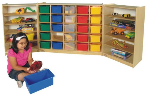 Amazon.com: Childs Play Hardwood 25 Cube Storage Unit with Wings and ...
