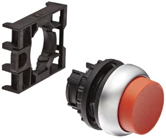 Eaton M22-DRH-X-SRG Pushbutton, 22mm Diameter, Extended Mounted, Black, Red Green Actuator ...