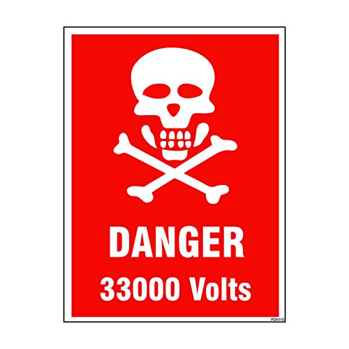 Protector Sign Danger 33000 Volts Sign Set of 3 : Amazon.in: Office ...
