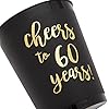 Amazon.com: Sparkle and Bash Plastic Party Cups for 60th Birthday ...