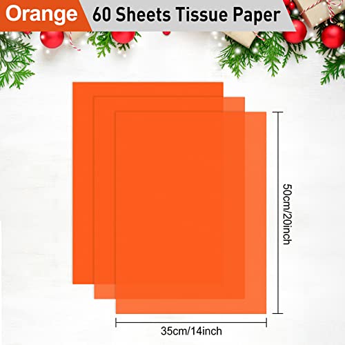 Snapklik.com : Orange Tissue Paper For Gift Bags 60 Sheets Orange ...