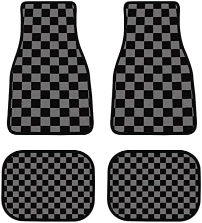 Amazon.com: Vintage Black Che-ckered Pattern Car Floor Mat Universal ...