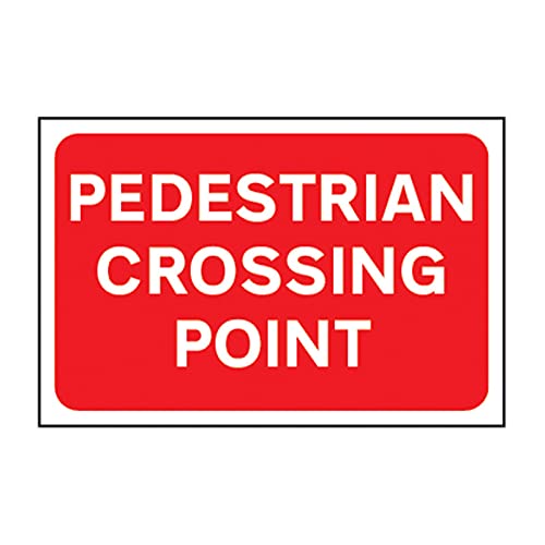 Pedestrian Crossing Point Sign, 3mm Foamed PVC Board, W600mm x H400mm ...