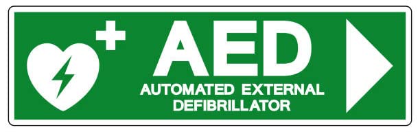 AED - Automated External defibrillator Sign, Waterproof Sticker | Wall ...