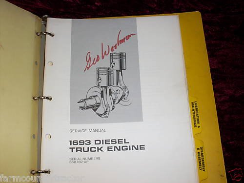 Caterpillar 1693 Diesel Engine OEM Service Manual: Caterpillar 1693 ...