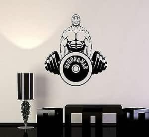 Amazon.com: Vinyl Wall Decal Strongman Gym Bodybuilding Fitness Sports ...