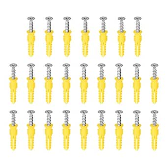 uxcell 6X30mm Plastic Expansion Pipe Column Concrete Anchor Wall Plug ...