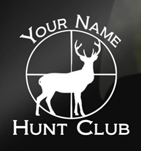 Amazon.com: Hunting Club/Hunt Club Decal - Buck in Crosshair, Die Cut ...