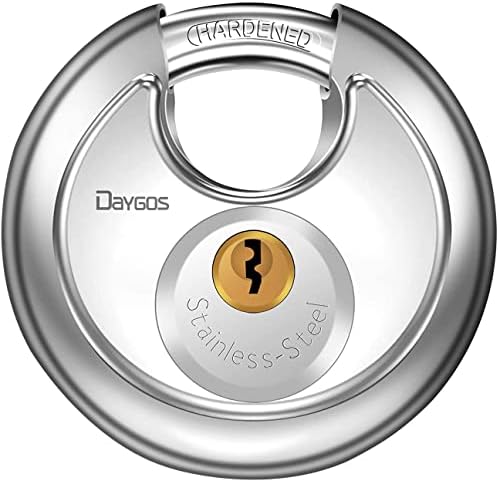 DAYGOS Outdoor Padlock for Storage Unit, Waterproof Stainless Steel ...