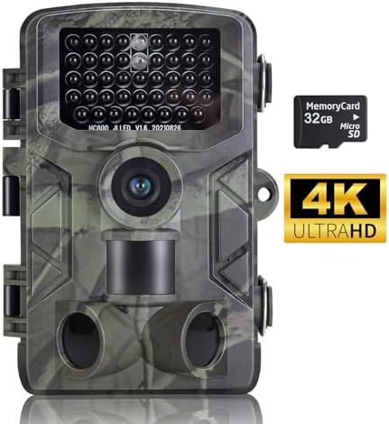 SUNTEKCAM Fototrappola Infrarossi Invisibili 36MP 4K, Fotocamera Caccia Notturna, Fototrappole ...