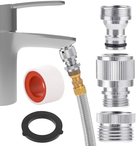 Hsmhose Sink Faucet Quick Connector Faucet to Garden Hose Adapter ...