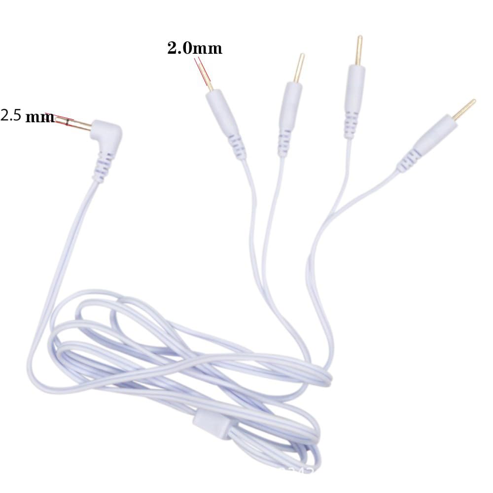 Snapklik.com : 2mm Electrode Wires Cable For TENS Machine Connector ...