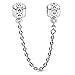 PANDORA Moments Gereihte Herzen Komfortkette Sterling Silber 791088-05 ...