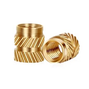 M2 x 3mm L x 3.5mm OD Threaded Inserts, 100 PCS Metric Knurled Insert ...