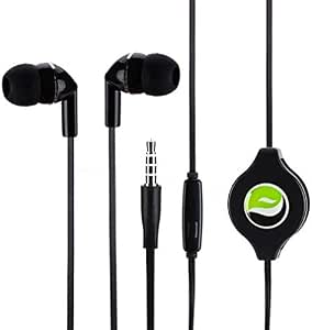 Amazon.com: Retractable Earphones Headphones Hands-Free Headset for ...