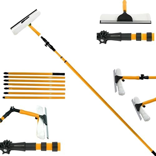 3.5m Long Telescopic Window Cleaner Heavy Duty Glass Cleaning Kit with ...