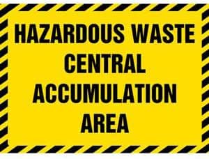 Amazon.com: Hazardous Waste Central Accumulation Area Sign – Metal Tin ...