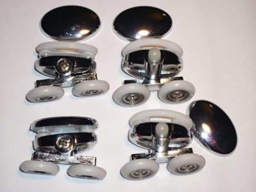 4 New Twin Wheel Shower Door Rollers Suitable for a Variety of Showers ...