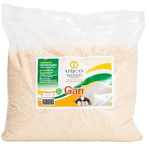 Amazon.com: African Delights Ghana White Gari 5lb (80oz) / Water and ...