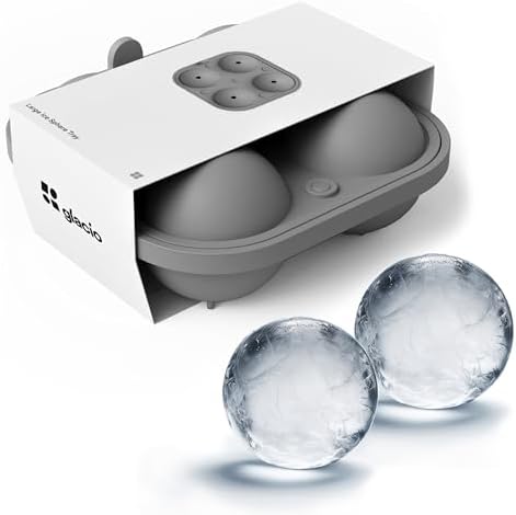 Amazon.com: Houdini Large Sphere Ice Tray Mold, Makes Four Ice Balls ...