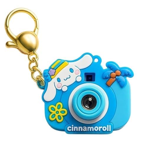 Mini Projector Camera Keychain Toy with Light Projection, Kawaii Bell ...