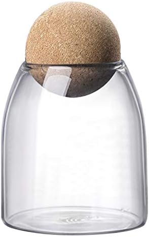 Amazon.com: 1 Pack 550ml/ 18.6oz Glass Jar with Wood Lid Ball Round ...