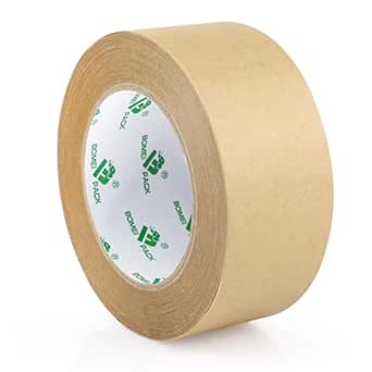 BOMEI PACK Brown Kraft Paper Box Tape Writable Recyclable Packing Tape ...