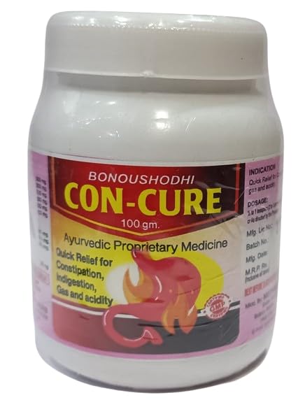 Buy CON-CURE Powder For Constipation, Indigestion, Gas, Acidity | Pure ...