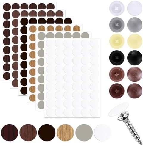 120 Pieces Self Tapping Plastic Screw Cap Covers and 324 Pieces Self ...