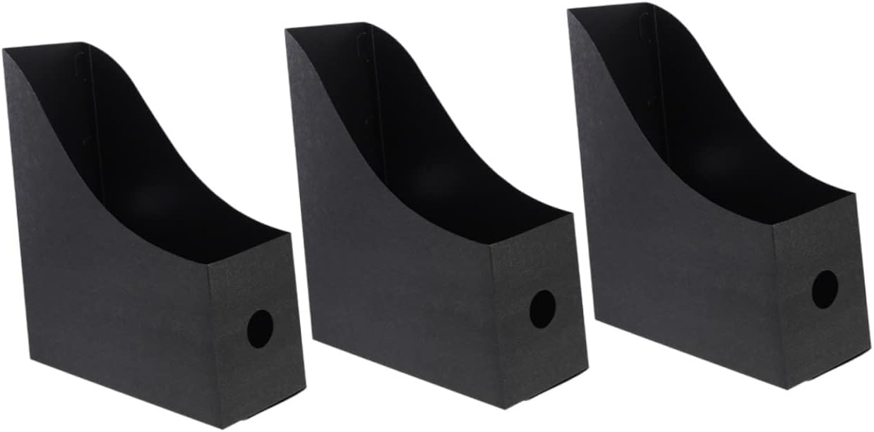 STOBOK 3pcs File Storage Box Plastic Document Holder Standup Desks for ...