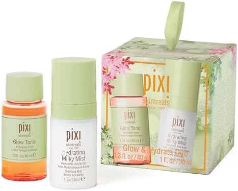 Pixi Beauty Glow Tonic + Hydrating Milky Mist Duo Ornament | Gift Set ...