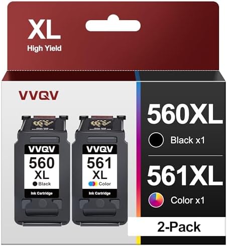 VVQV PG-560XL CL-561XL Printer Cartridges Multipack PG560 CL561 Ink ...