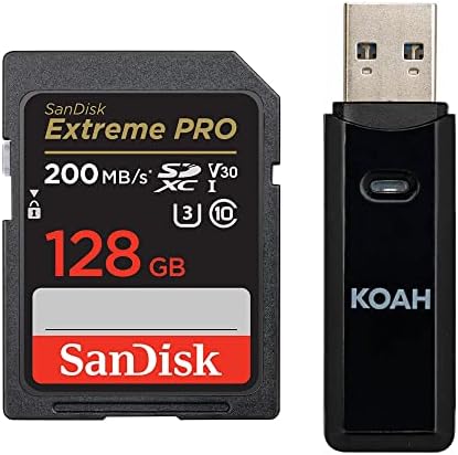 Amazon.com: SanDisk 128 GB Extreme PRO SDXC UHS-I Memory Card - C10, U3, V30, 4K UHD, SD Card ...