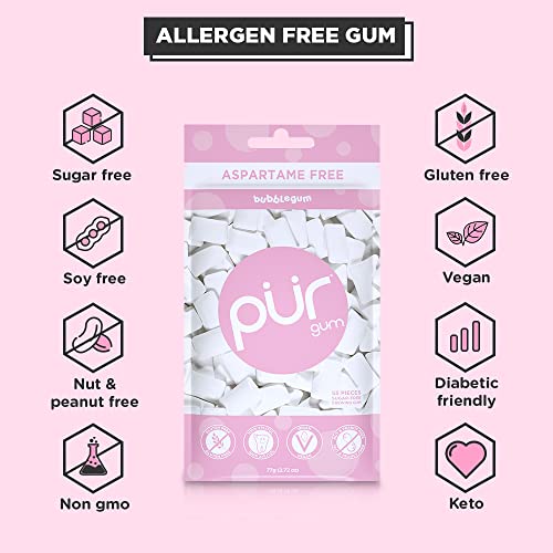 Snapklik.com : PUR GumAspartame Free Chewing Gum100% XylitolSugar Free ...