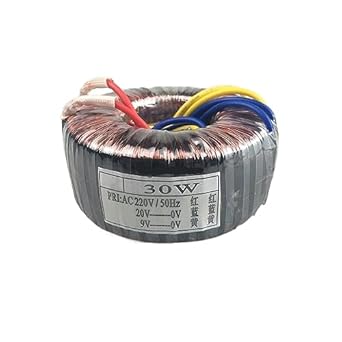 Amazon.com: 1Pc 30W 30VA Input 110-220V Output 20V 9V Toroidal ...