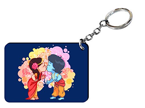 Saltine Radha Krishna Print Keychain for Home and Personal Use : Amazon ...
