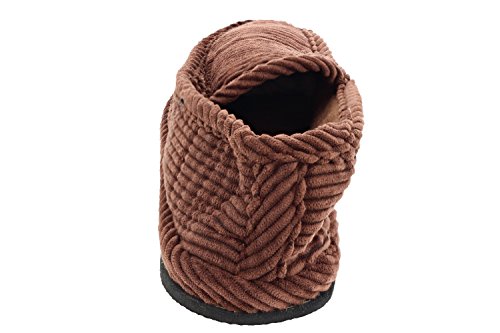 Buy Easy Men's Classic Grandpa Dad Corduroy Slippers (13, Brown) at ...