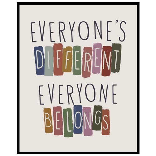 Amazon.com: Everyone's Different Everyone Belongs, Diversity Print ...
