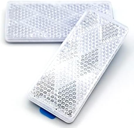 2 Self Adhesive E Approved Rectangular Reflectors Trailer Caravan Car ...
