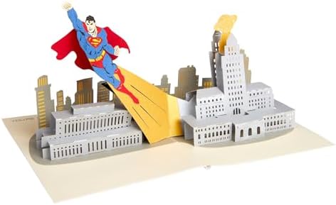DC Comics Superman Pop-Up Greeting Card - Deluxe Handcrafted Pop Up ...