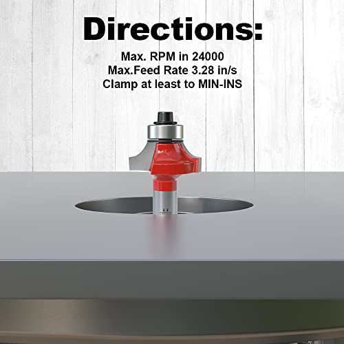 Snapklik.com : FivePears 5/32 Radius Roundover Router Bit 1/4 Inch Shank