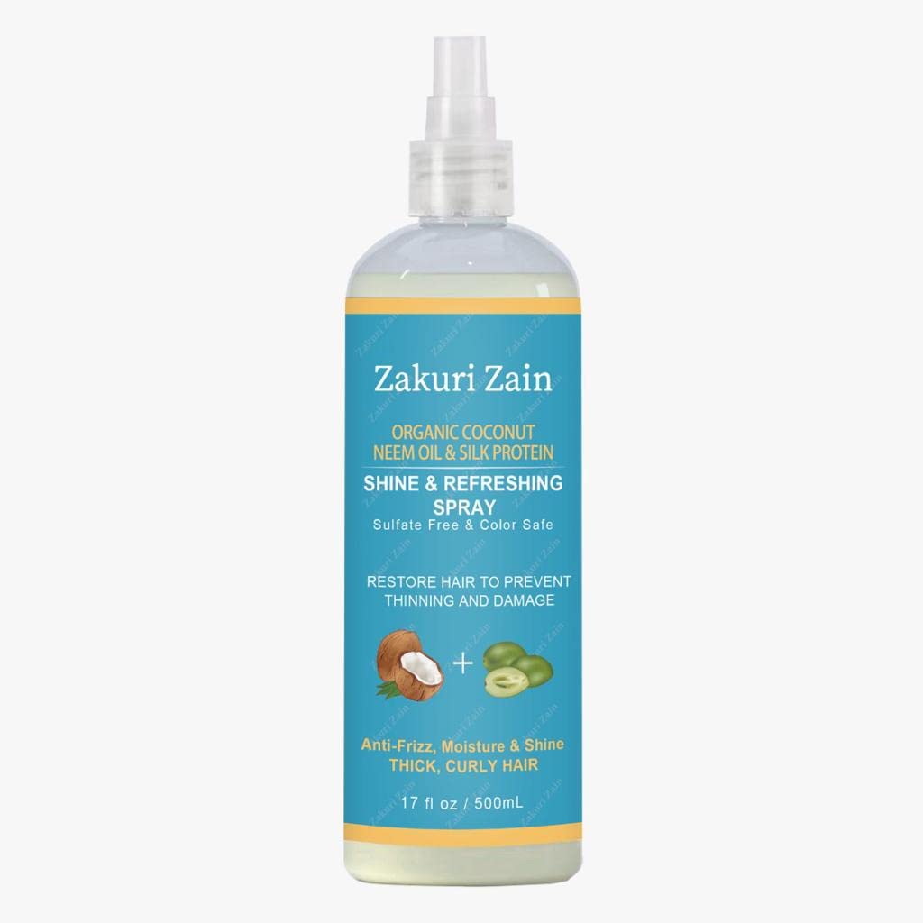 Amazon.com : Zakuri Zain Organic Coconut Neem Oil and Silk Protein ...