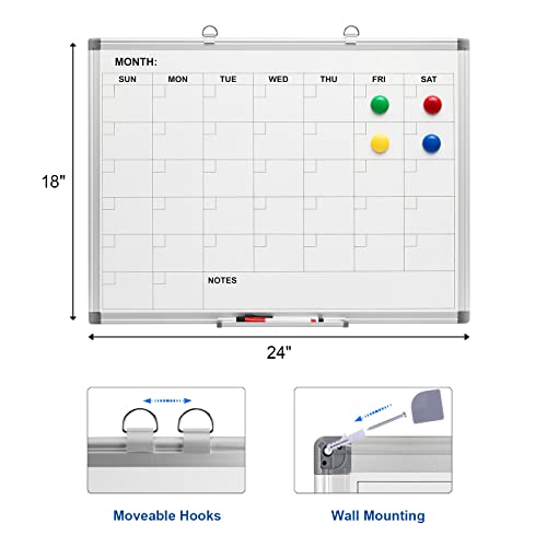 Snapklik.com : Comix Magnetic Dry Erase Calendar Whiteboard, 24 X 18 ...