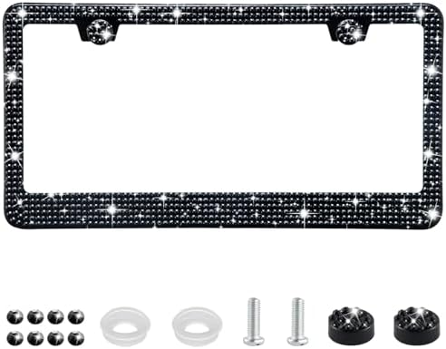 Amazon.com: Amiss Bling License Plate Frame for Women, 1Pack Rhinestone ...