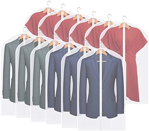 12 Piezas Protector de Ropa Colgante, Fundas Ropa Transparente Cubre ...