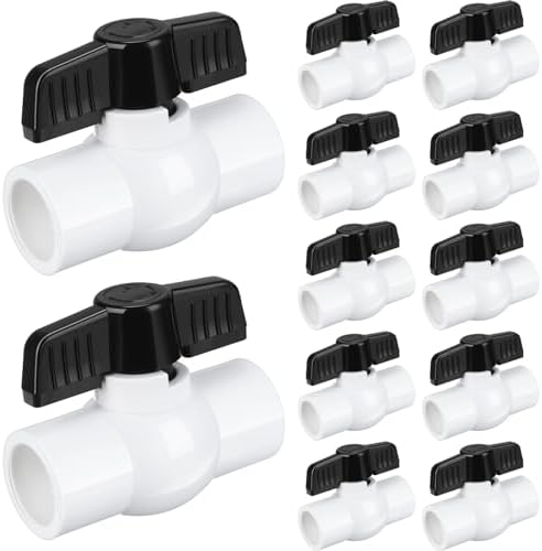 Amazon.com: 12 Pack 1" PVC Ball Valve, PVC Valves Shut off Ball with ...