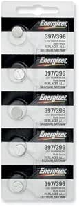 Amazon.com: Energizer Silver Oxide Watch Battery 397/396 Button Cell ...